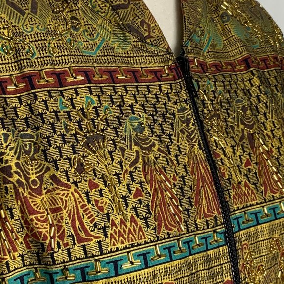 Addis | Jackets & Coats | Vintage Addis Egyptian Beaded Bomber Jacket ...